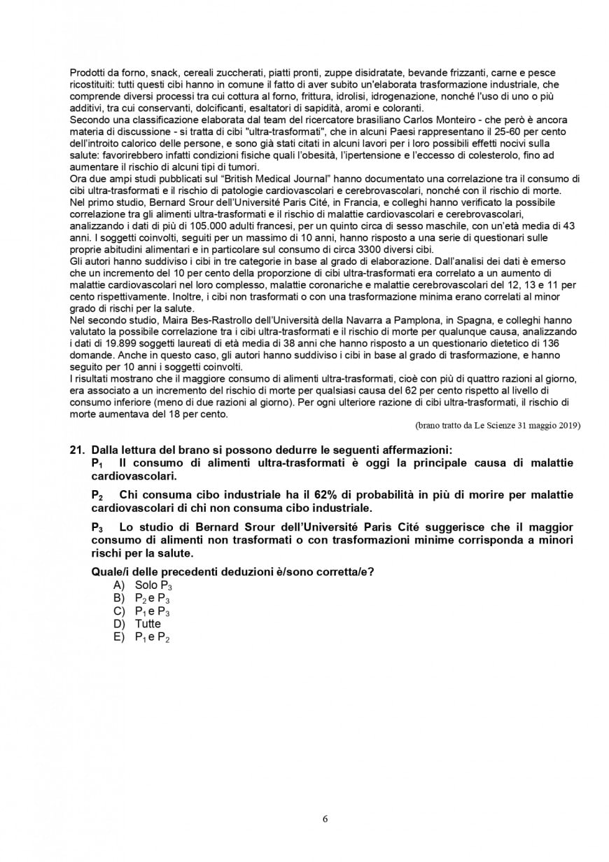 Soluzioni test Veterinaria 2019 - cultura generale e logica | Test ... Soluzioni test Veterinaria 2019 - cultura generale e logica | Test ...