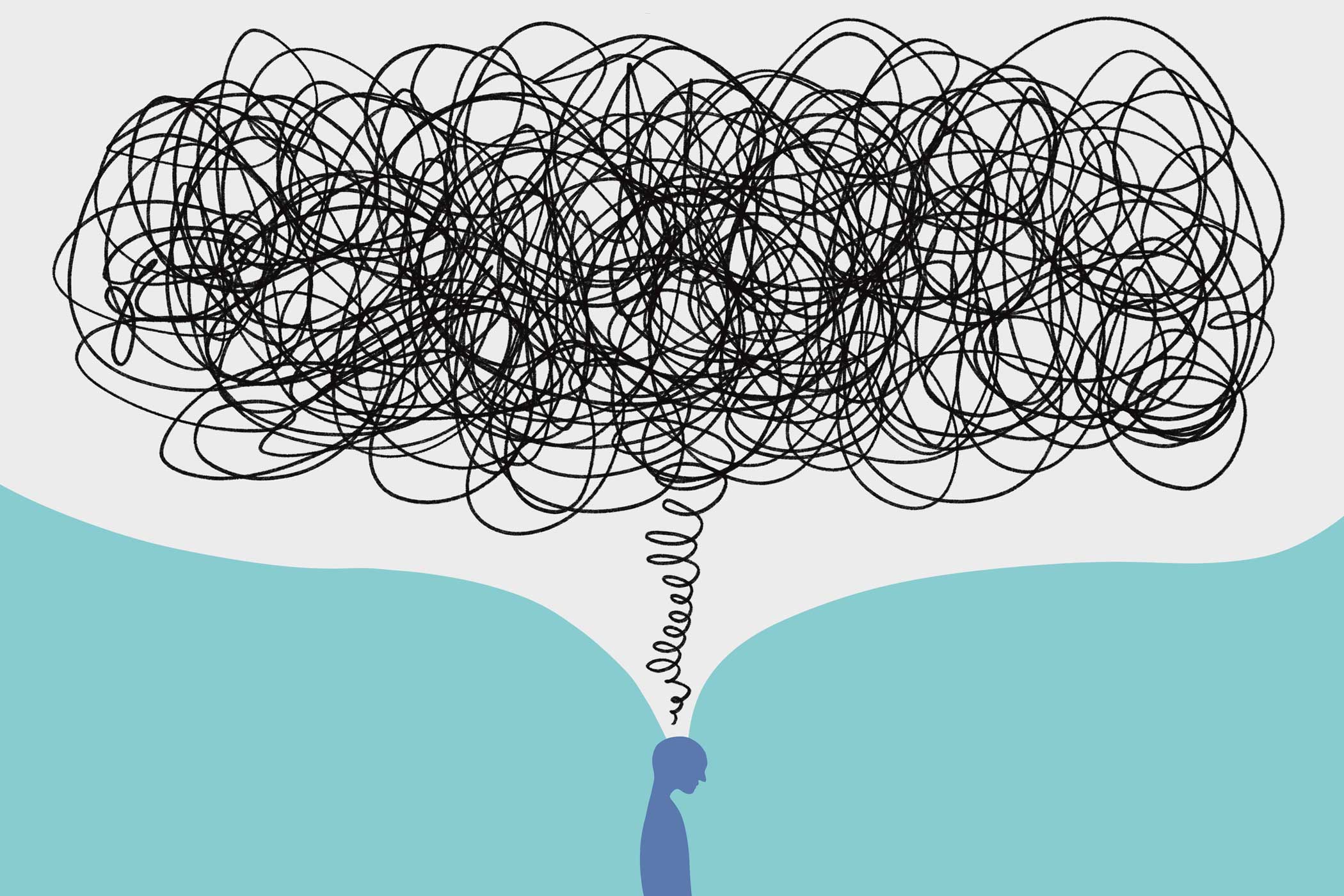 Disegno Di Ansia Ansia, Panico E Altri Amici. Quaderno Da Colorare Per